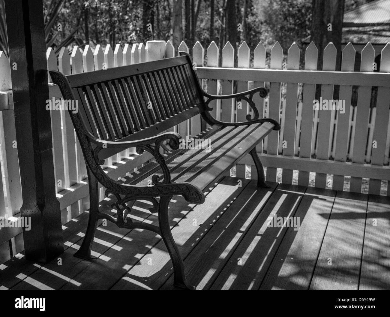 Old chair at station Stock Photo - Alamy