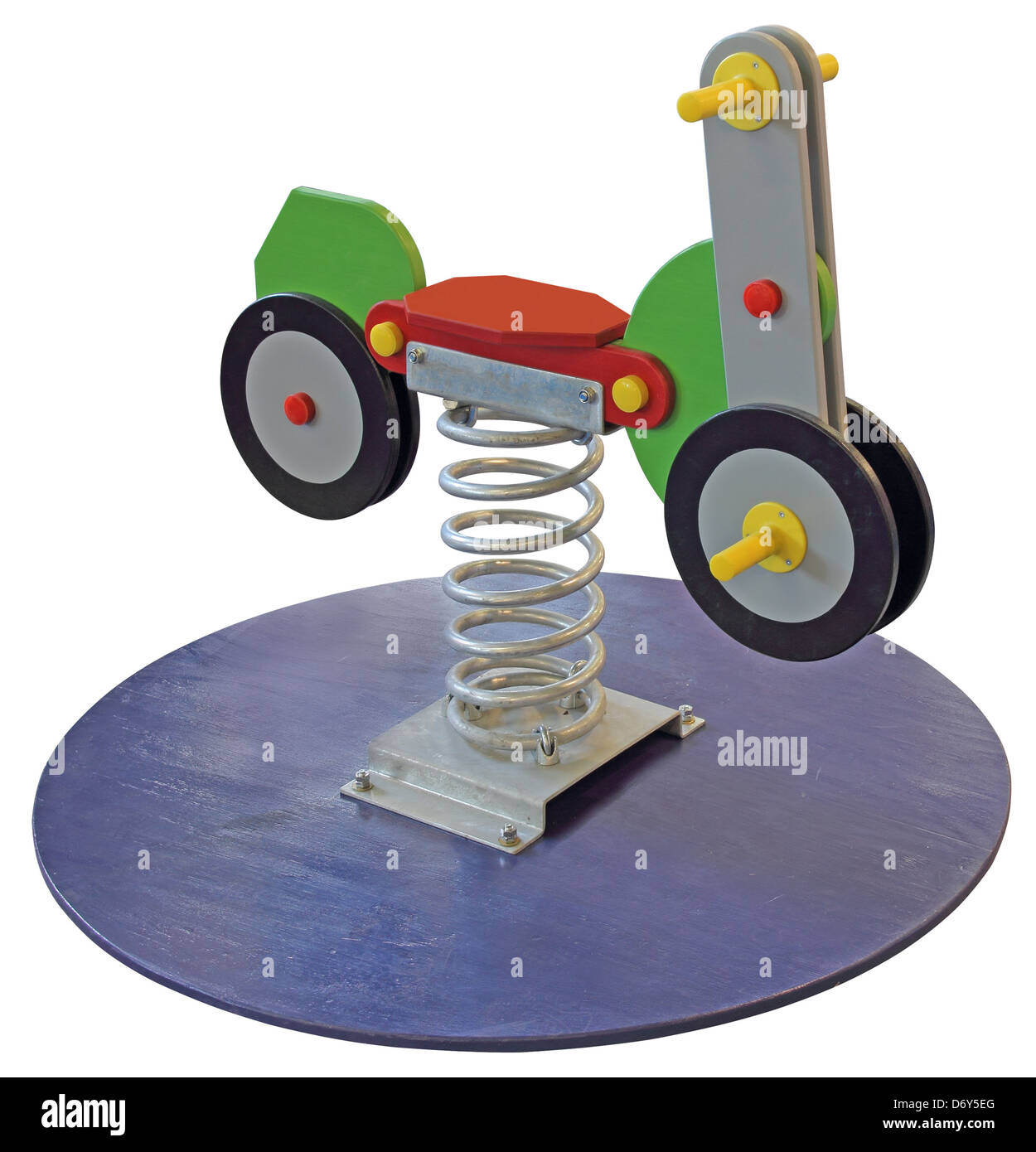 Wooden seesaw empty playground Cut Out Stock Images & Pictures - Alamy