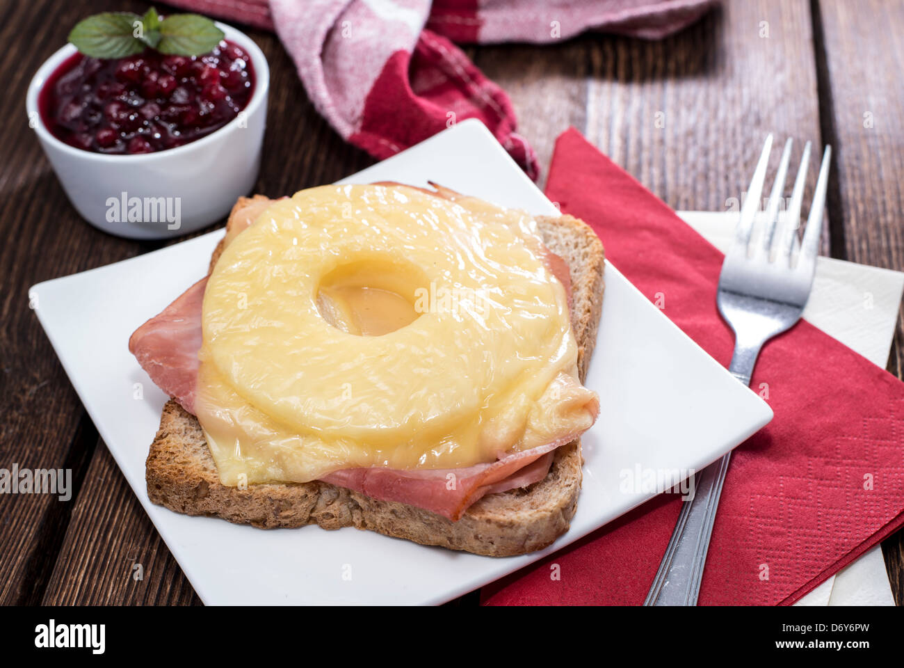 Toast hawaii with pineapple hi-res stock photography and images - Alamy