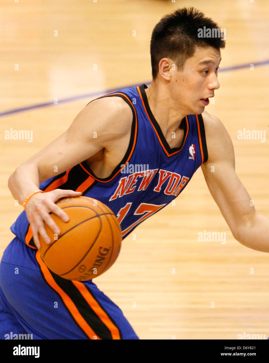 New York Knicks guard Jeremy (Linsanity) Lin during an NBA basketball ...