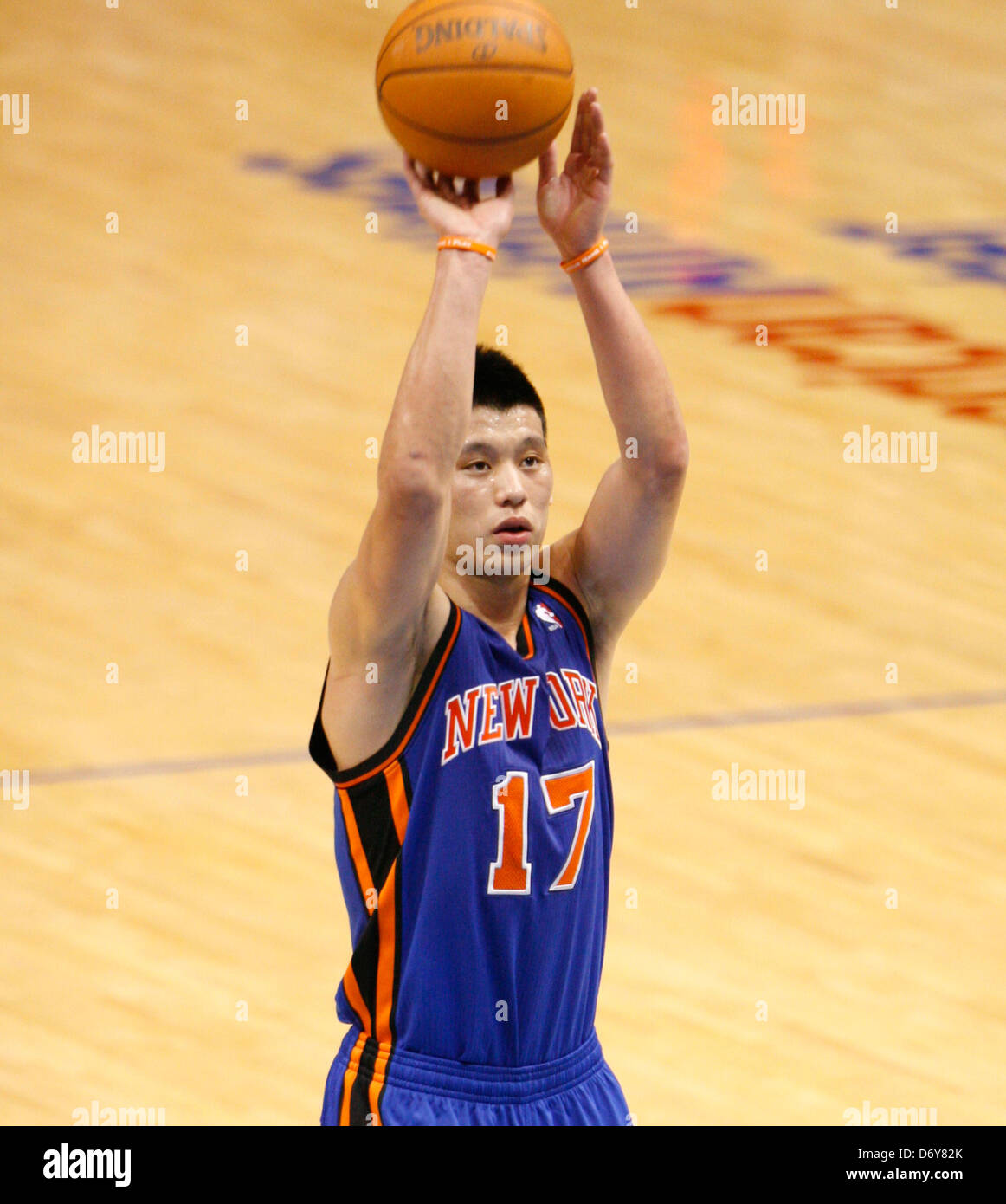 New York Knicks guard Jeremy (Linsanity) Lin during an NBA basketball ...
