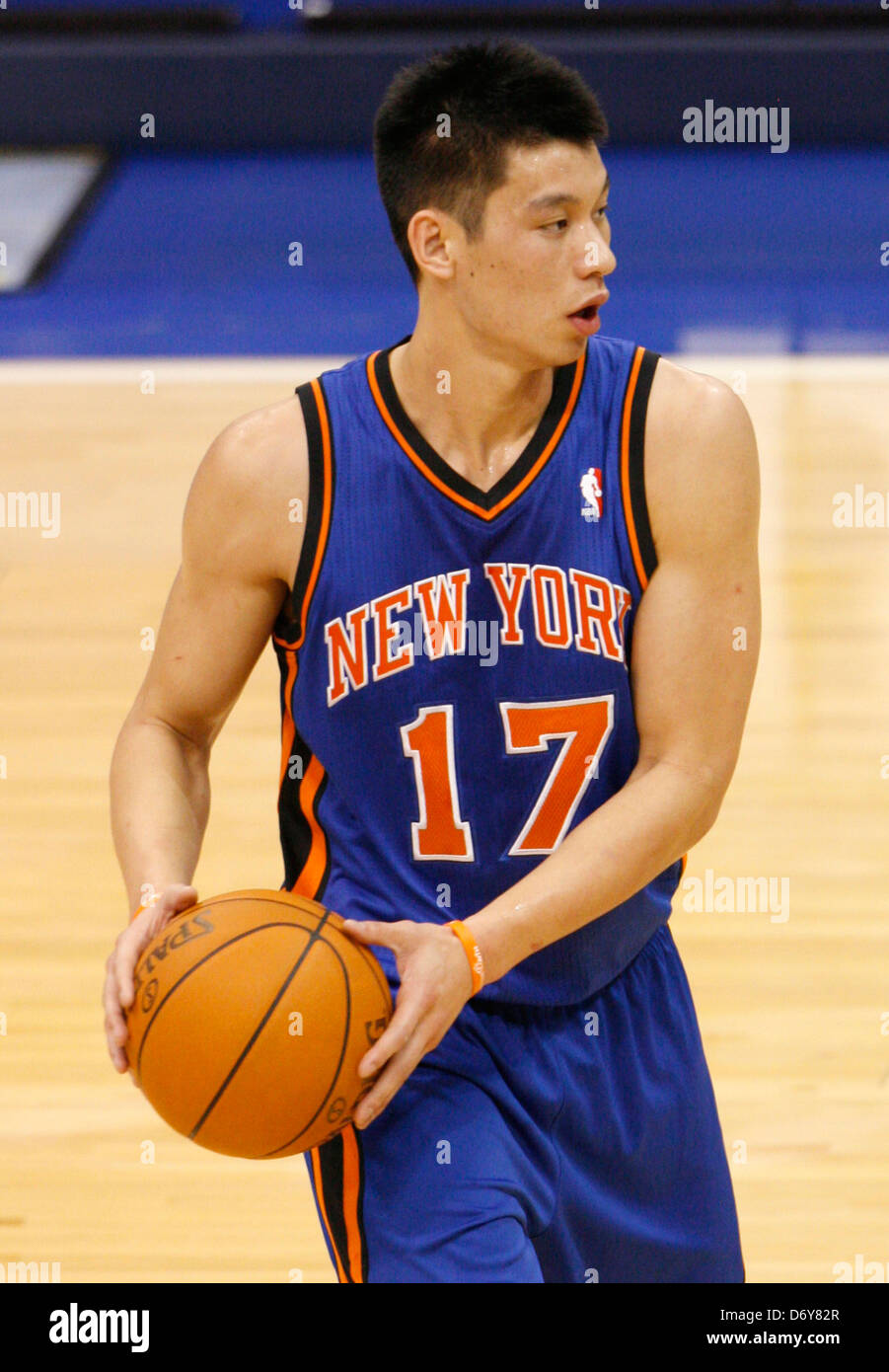 New York Knicks guard Jeremy (Linsanity) Lin during an NBA basketball ...