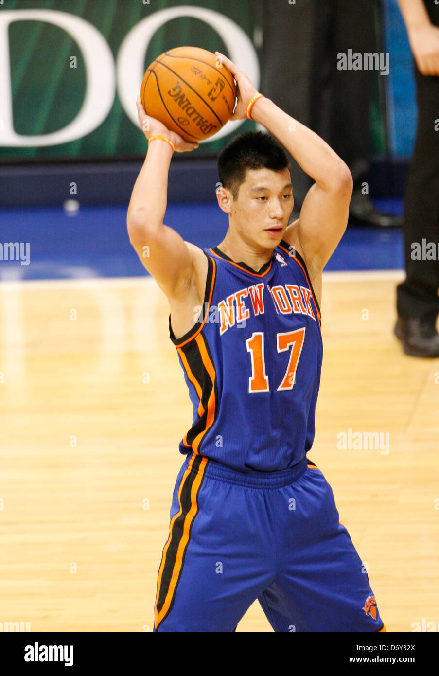 New York Knicks guard Jeremy (Linsanity) Lin during an NBA basketball ...