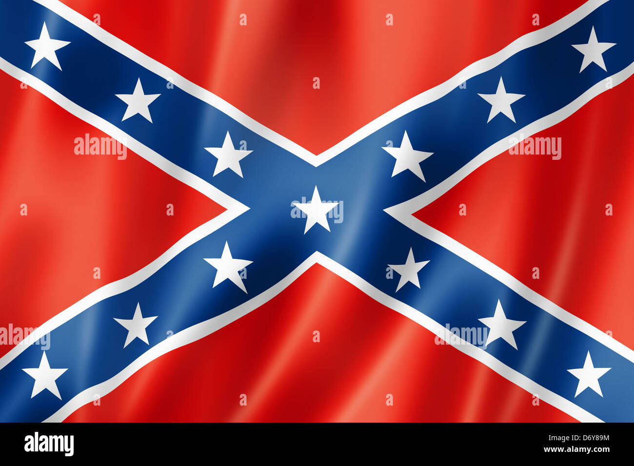 Confederate flag, three dimensional render, satin texture Stock Photo ...