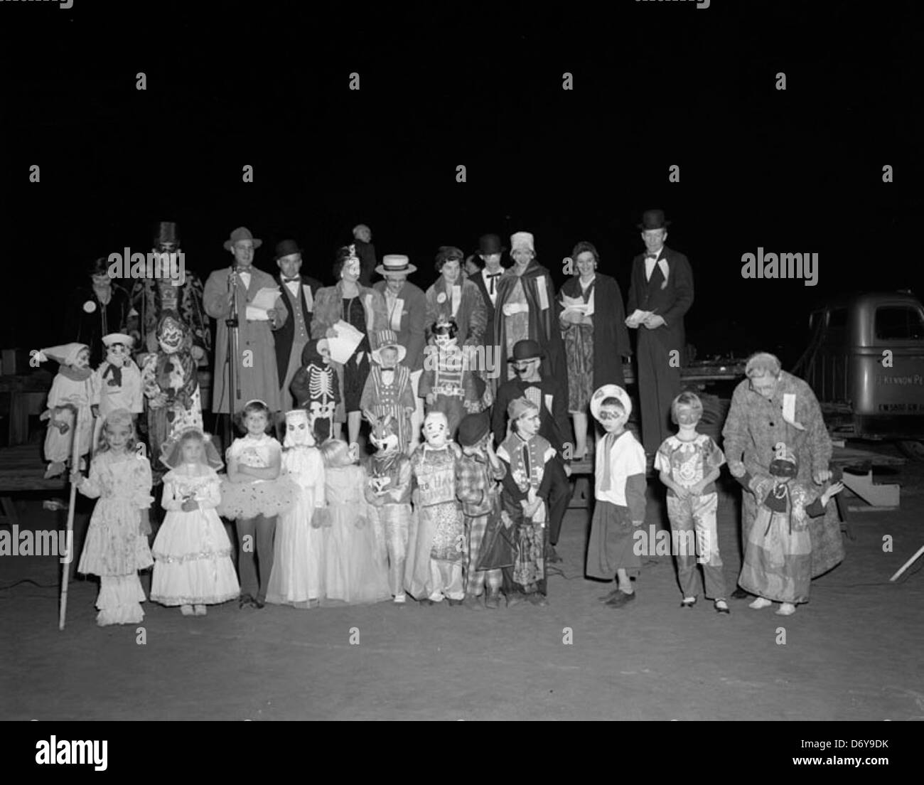 This photo from 1959 shows children in costumes celebrating Halloween ...
