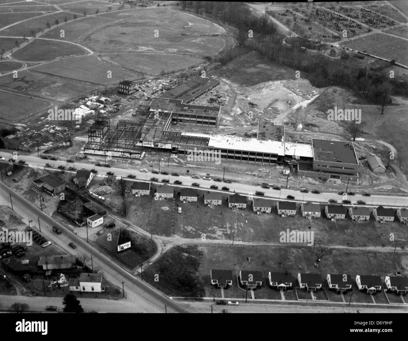 Aerial view of Armstrong High School in Richmond, Virginia, captured by ...
