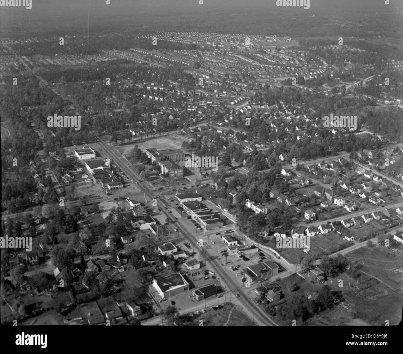 This 1953 aerial photograph captures the Patterson Shopping Center in ...