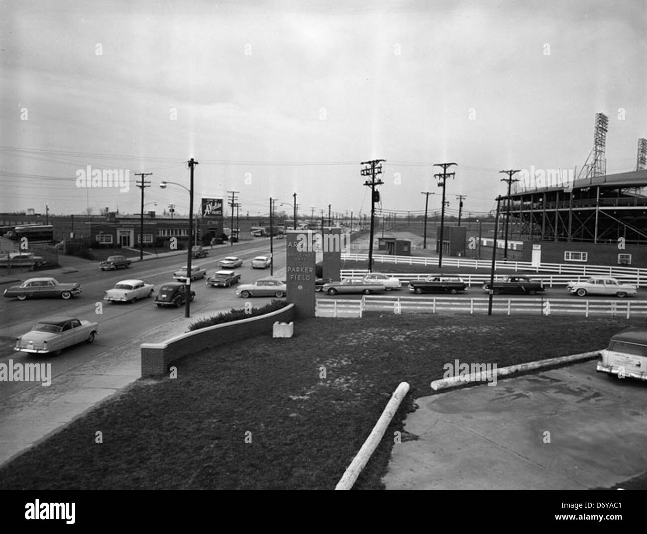 A photograph of traffic on Boulevard at Parker Field in Richmond ...