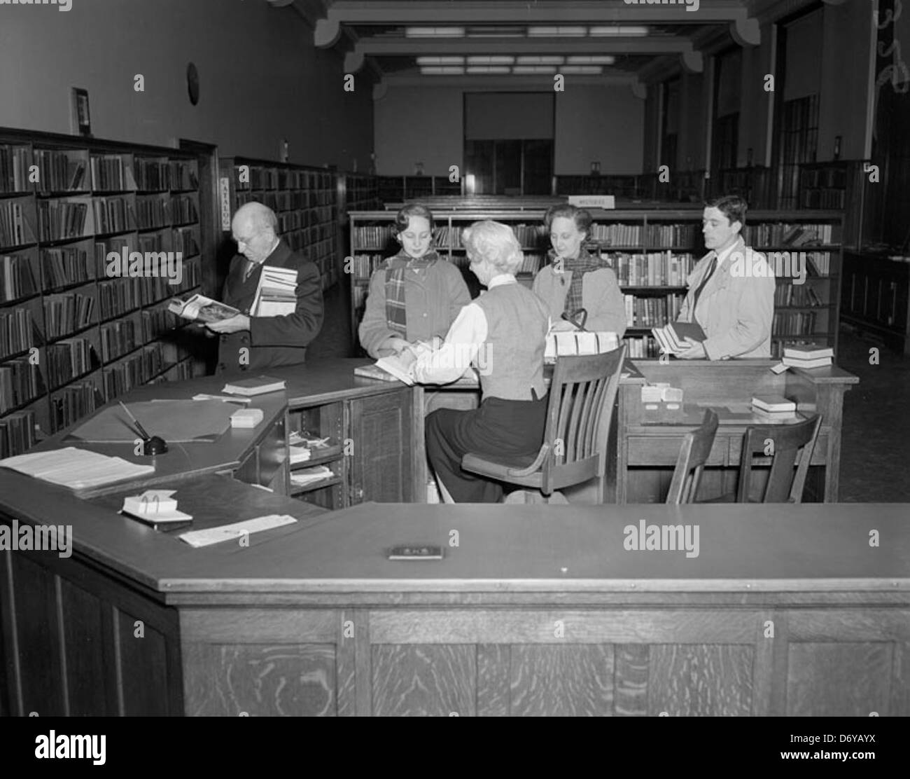 This photograph, taken in 1956, shows the public library in Richmond ...