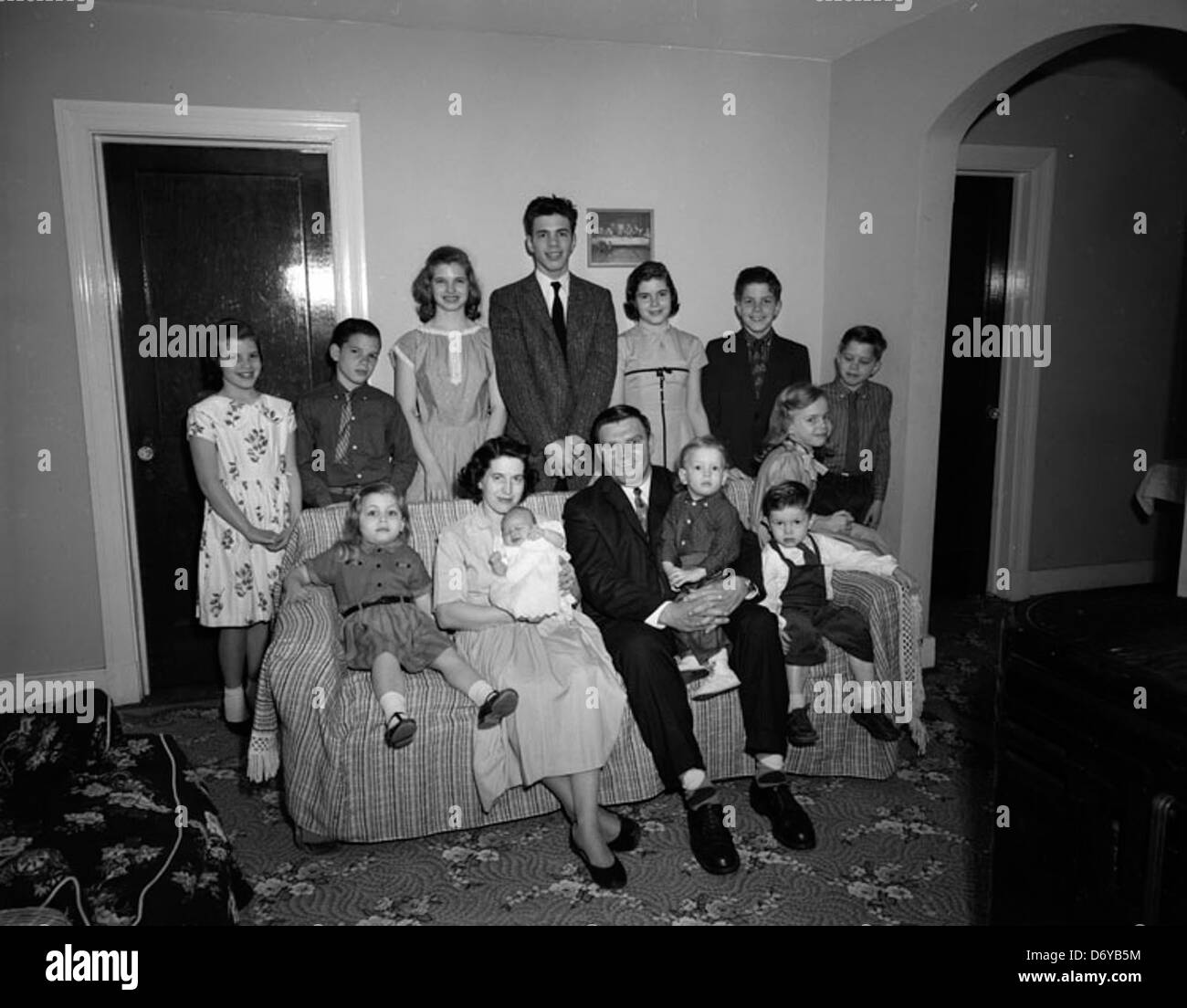 A 1959 photograph of a Catholic family group in Richmond, Virginia ...