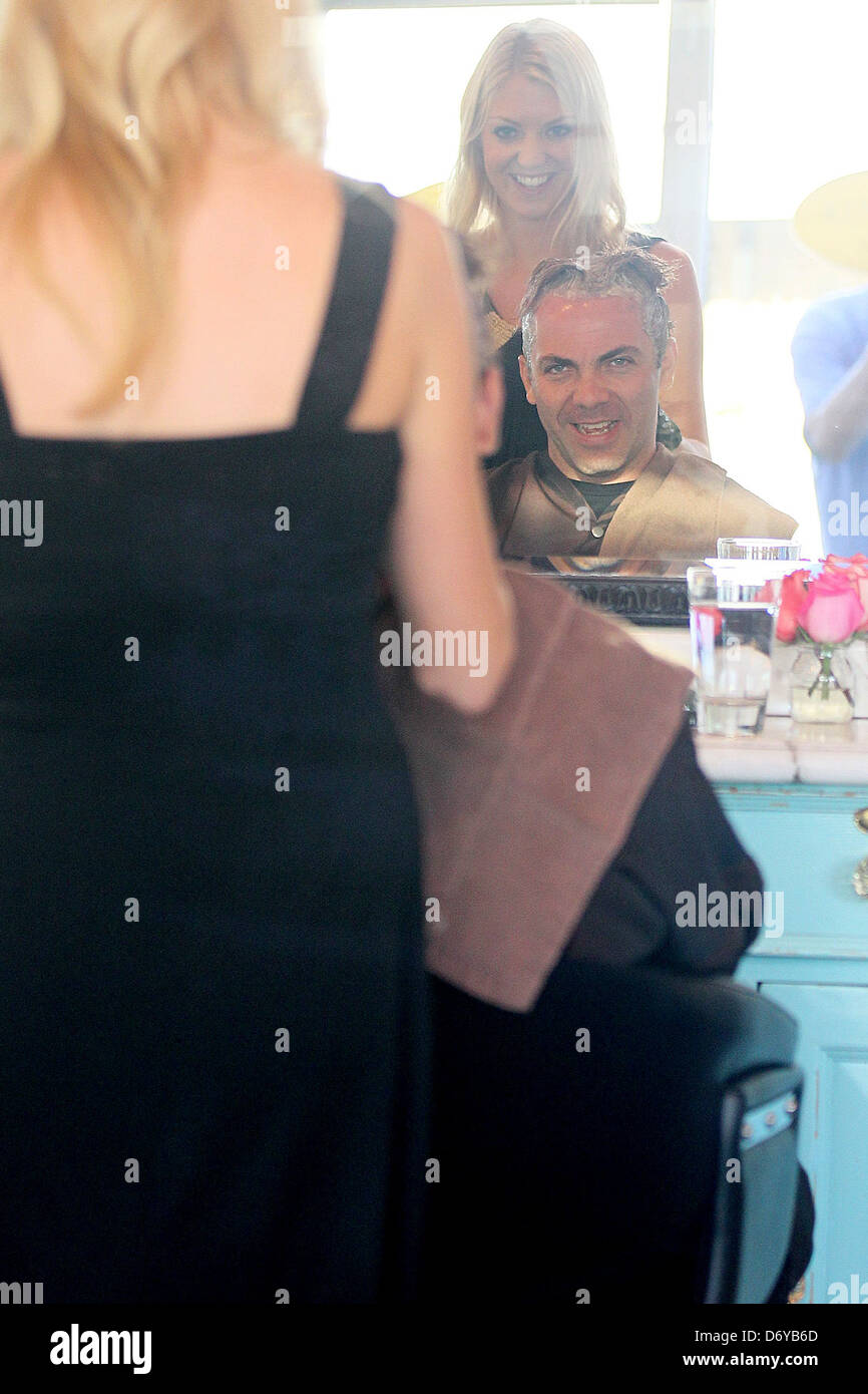 Cristian Castro Mexican pop singer getting his hair dyed at Ken Paves ...