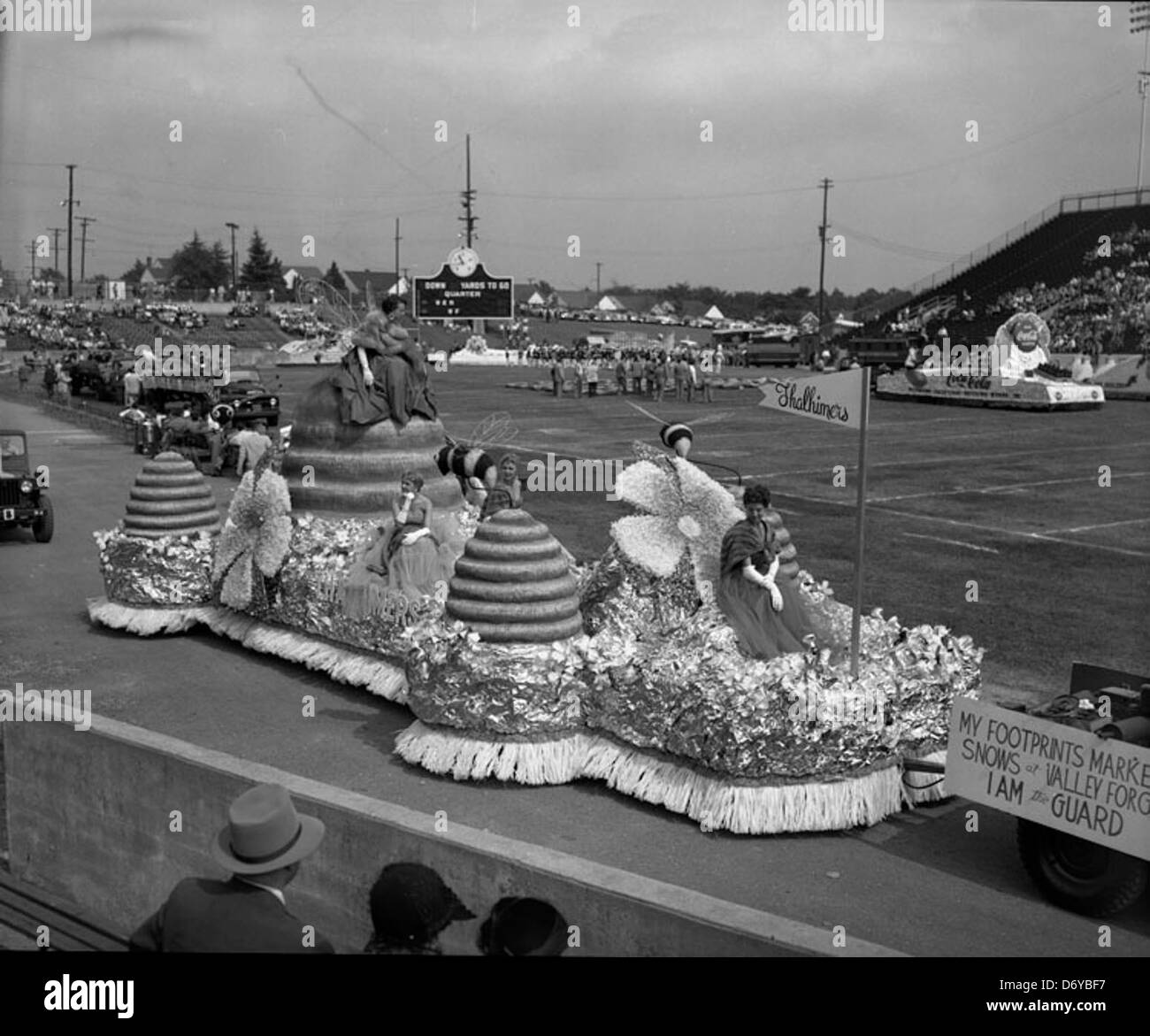 The 1953 Tobacco Festival in Richmond, Virginia, featured a float ...