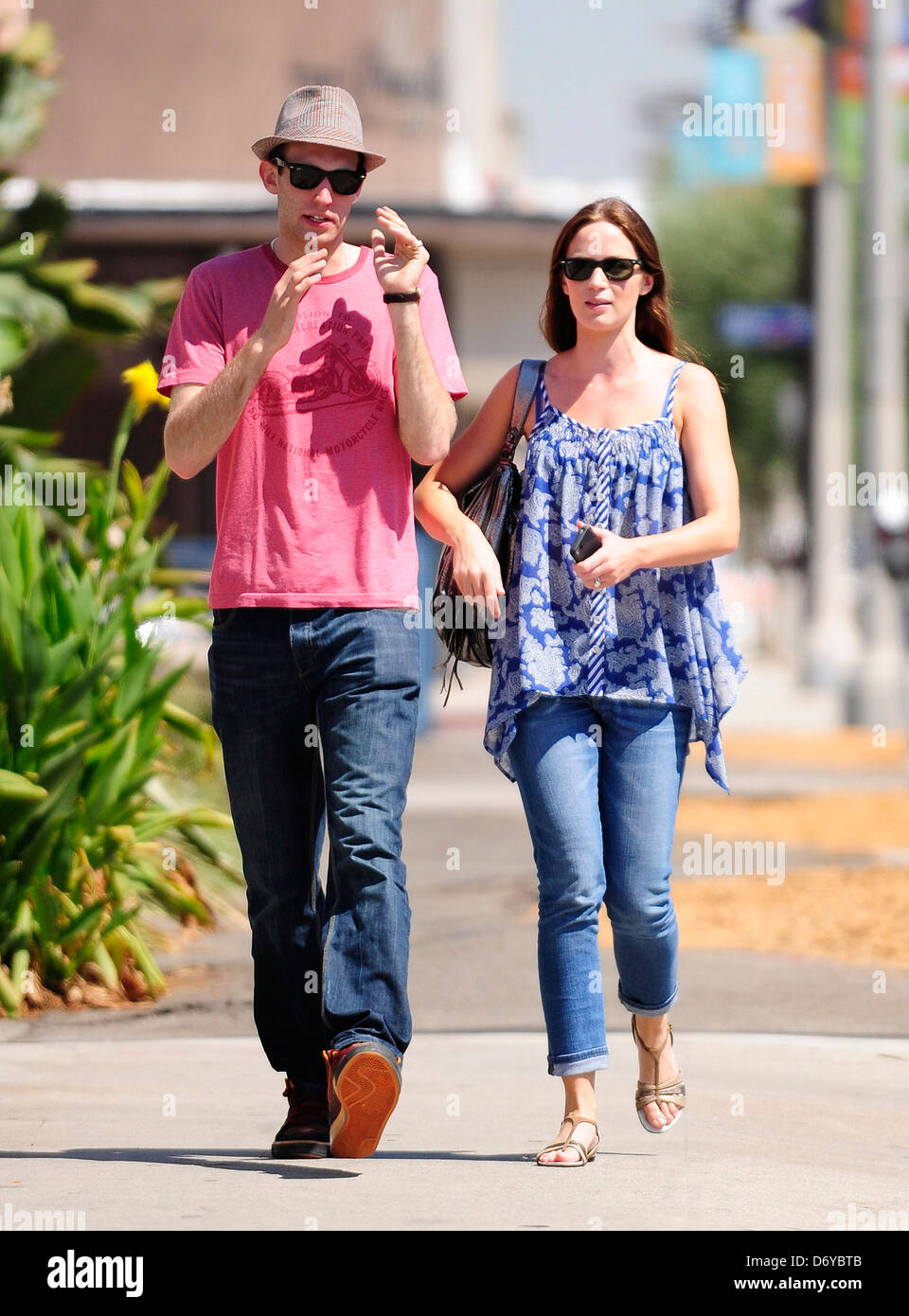 Emily Blunt and a friend are in high spirits after having lunch as they ...