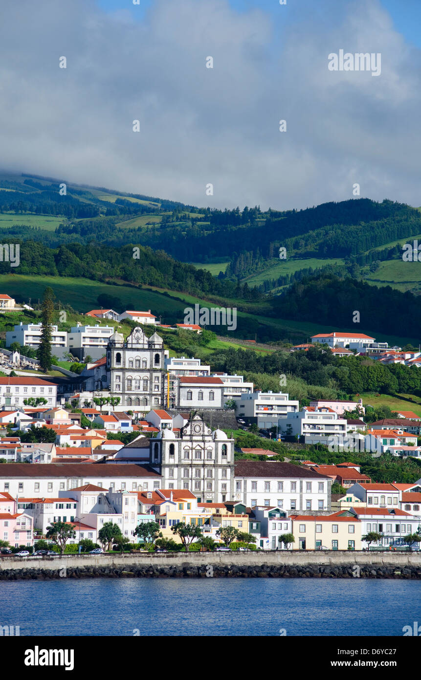 Azores, Faial Island, Waterfront view of Horta Stock Photo - Alamy