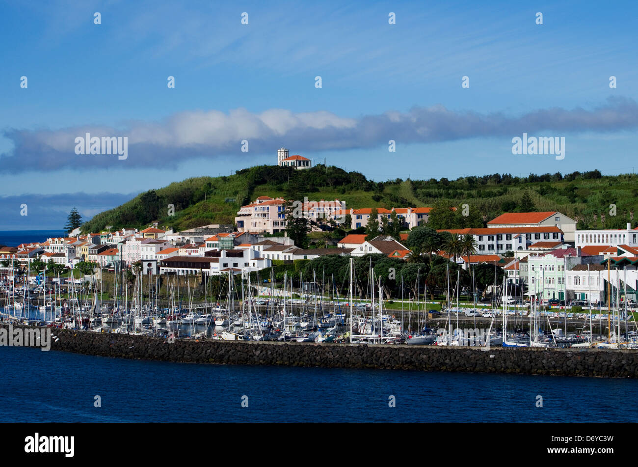Azores, Faial Island, Waterfront view of Horta Stock Photo - Alamy