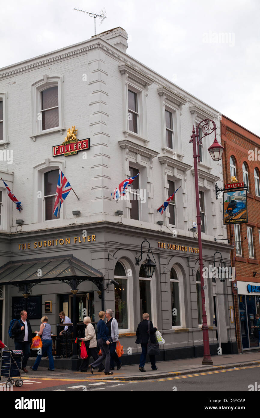 Surbiton Flyer Pub in Surbiton - London UK Stock Photo - Alamy