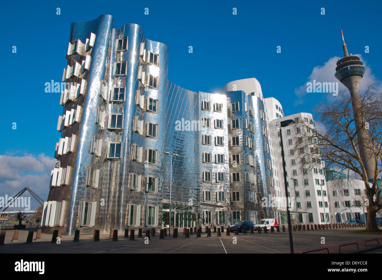 Neuer Zollhof buildings by F Gehry Medienhafen the Media Harbour area ...