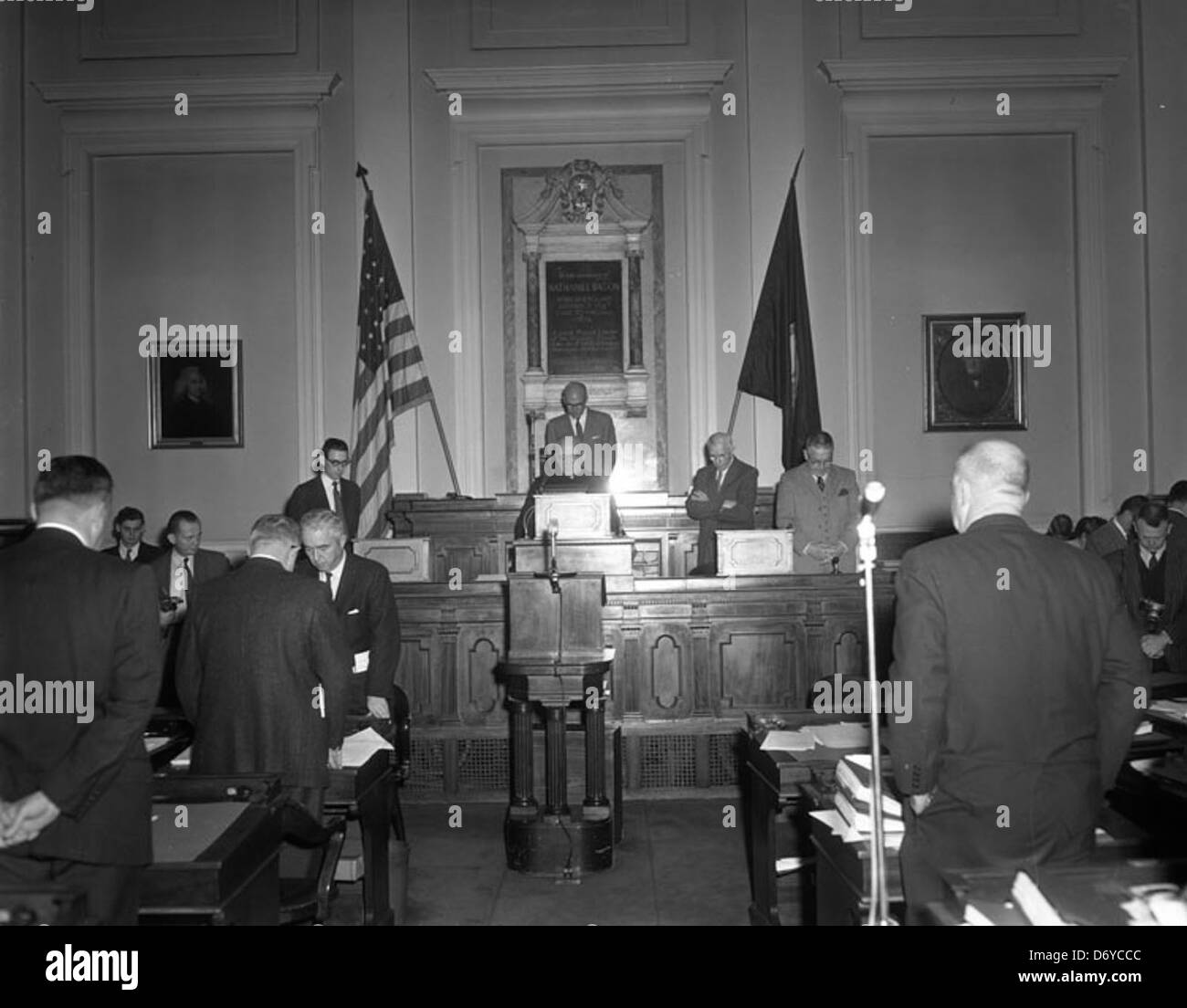 This 1960 image depicts a session of the Virginia Senate in Richmond ...