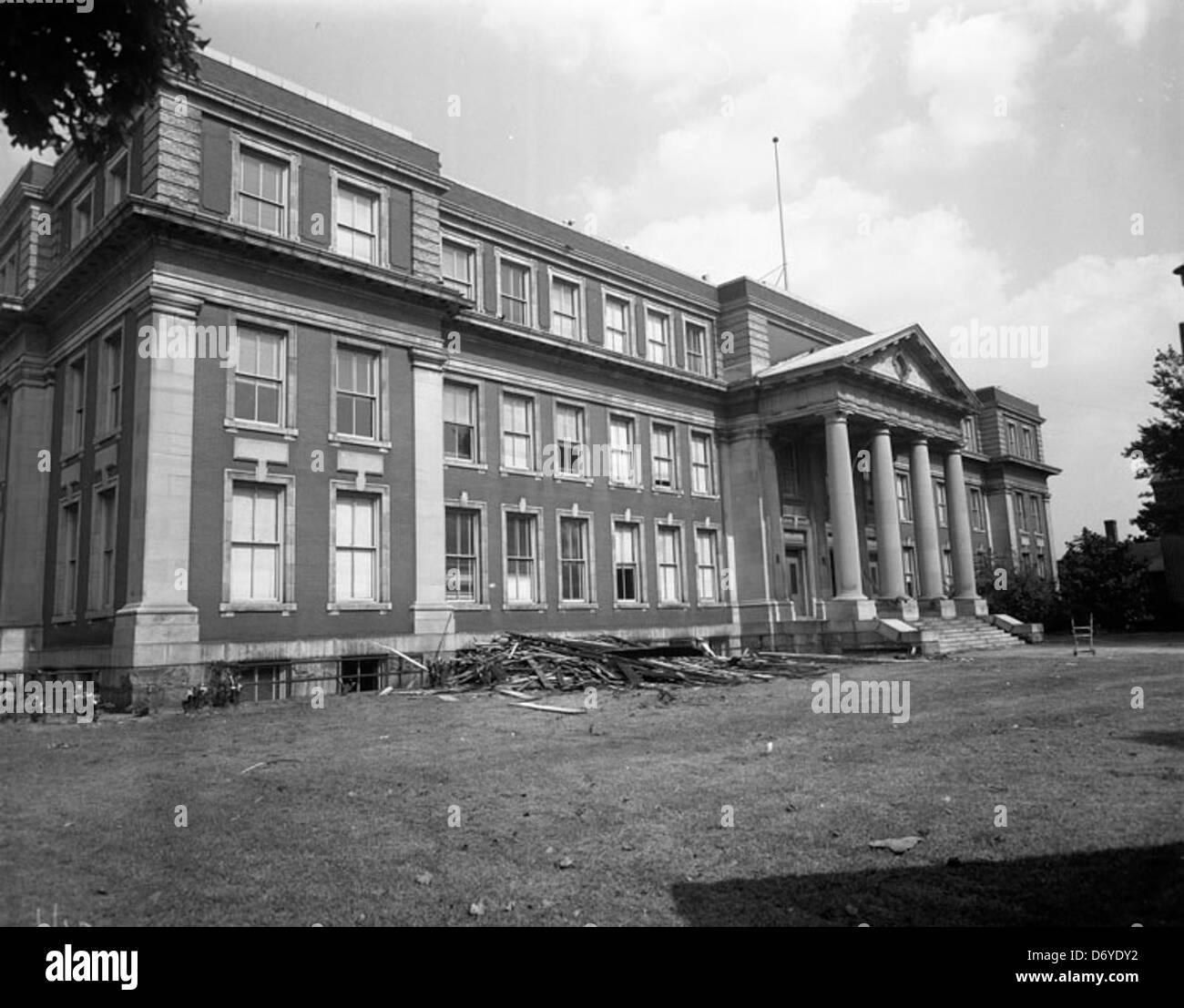 Demolition school Black and White Stock Photos & Images - Alamy