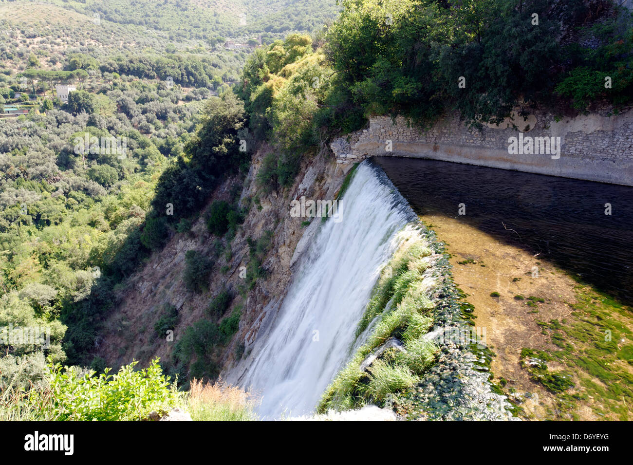 Parco Villa Gregoriana. Tivoli. Italy. View of the spectacular 120 ...