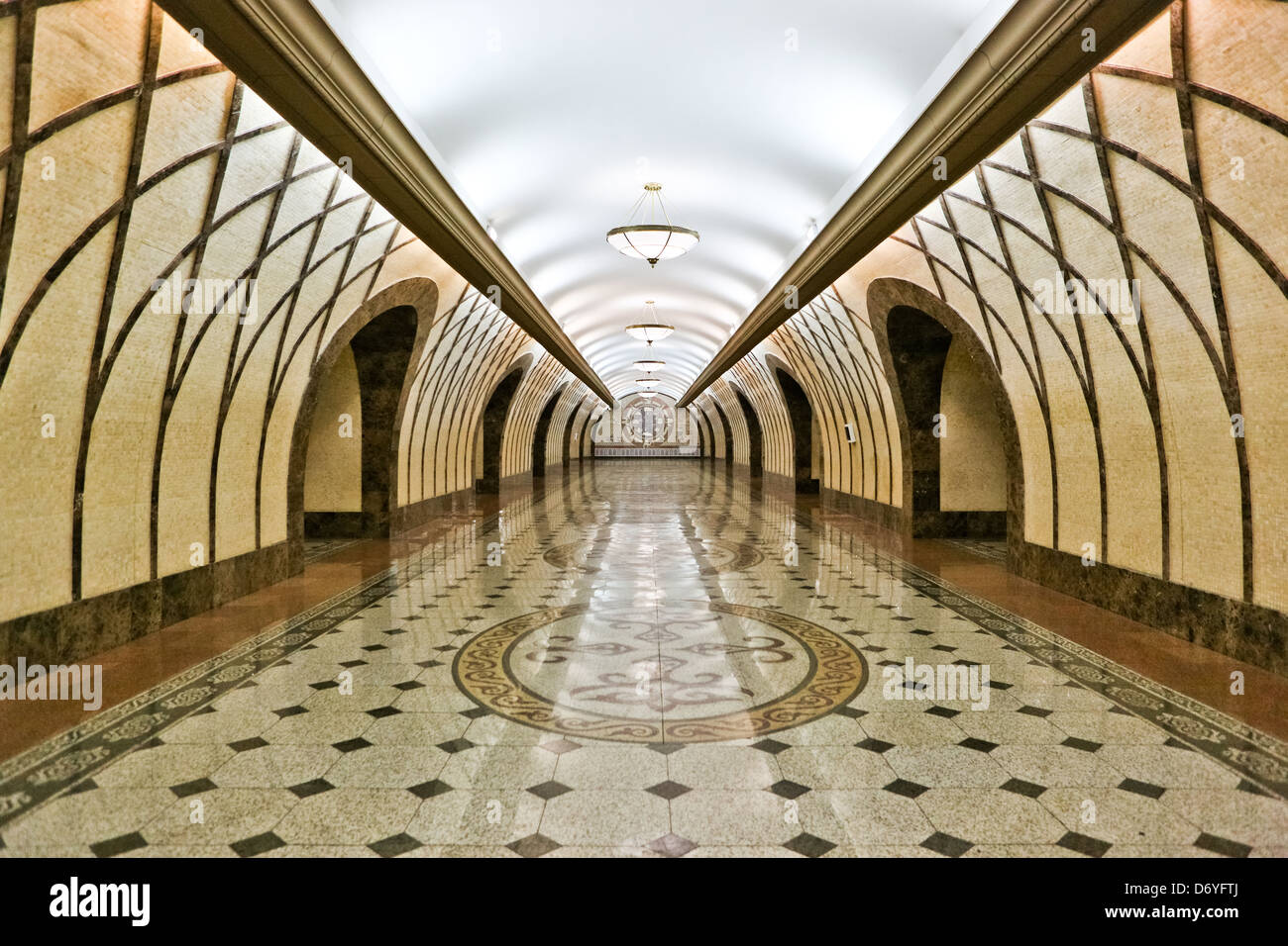 Modern walkway interior Stock Photo - Alamy
