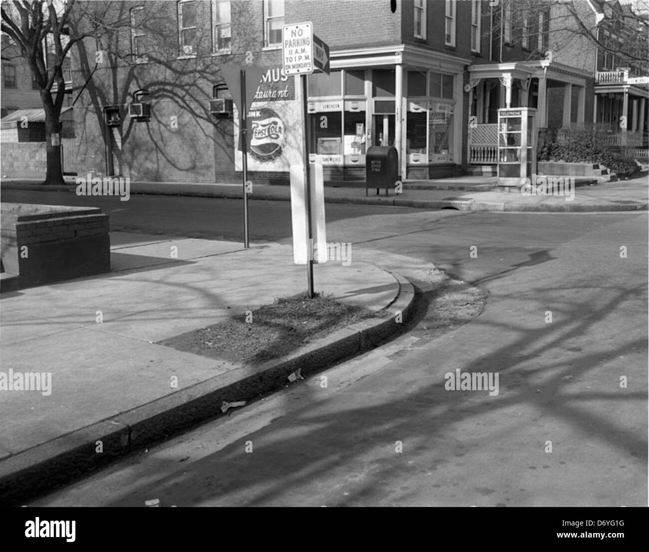 A photograph of the southeast corner of Rowland and Main Streets in ...