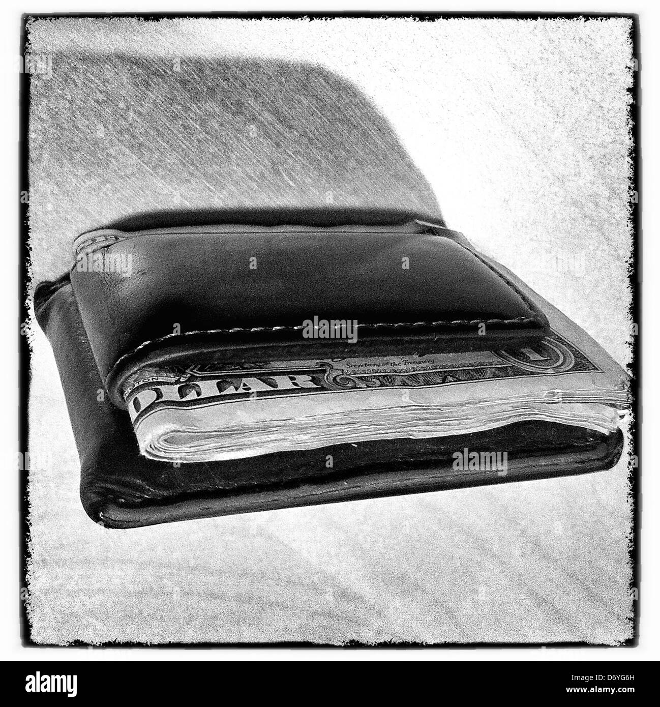 One dollar bill close up Black and White Stock Photos & Images - Alamy