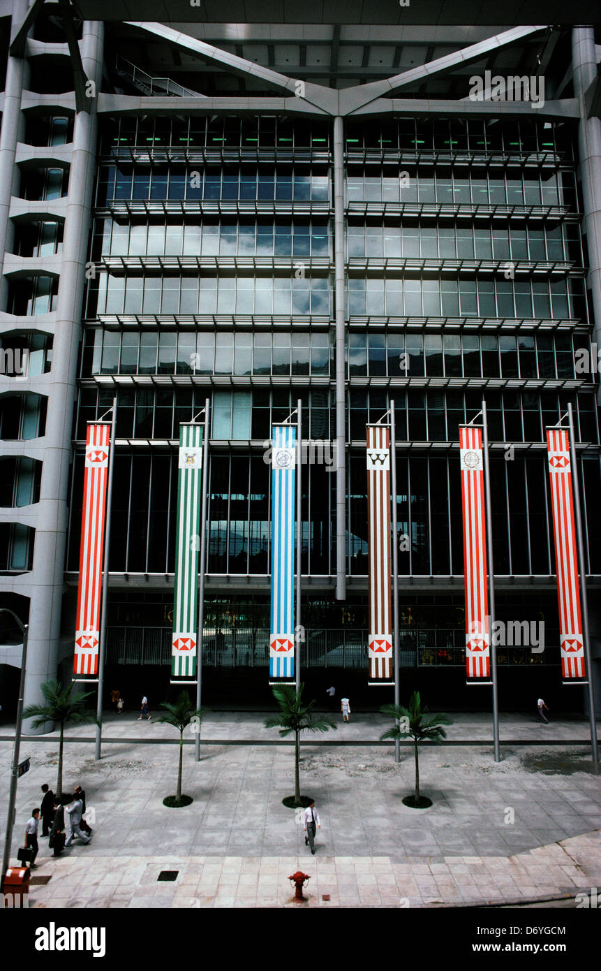Bank building, Hong Kong And Shanghai Bank, Hong Kong Stock Photo - Alamy
