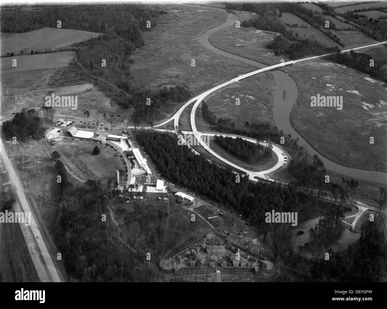 A photograph depicting the historical site of Jamestown, Virginia ...