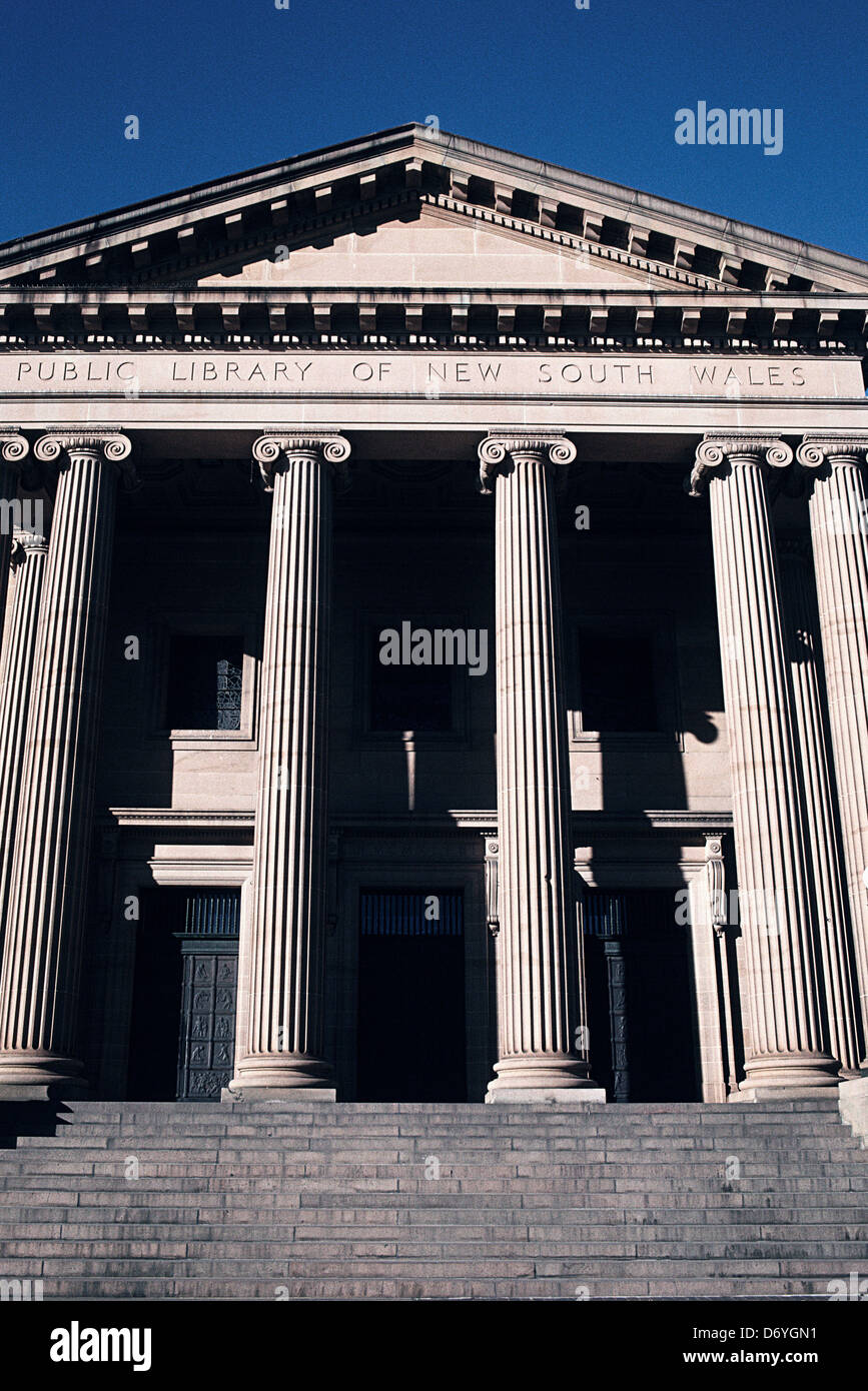 Low angle view of a library, State Library of New South Wales, Sydney ...