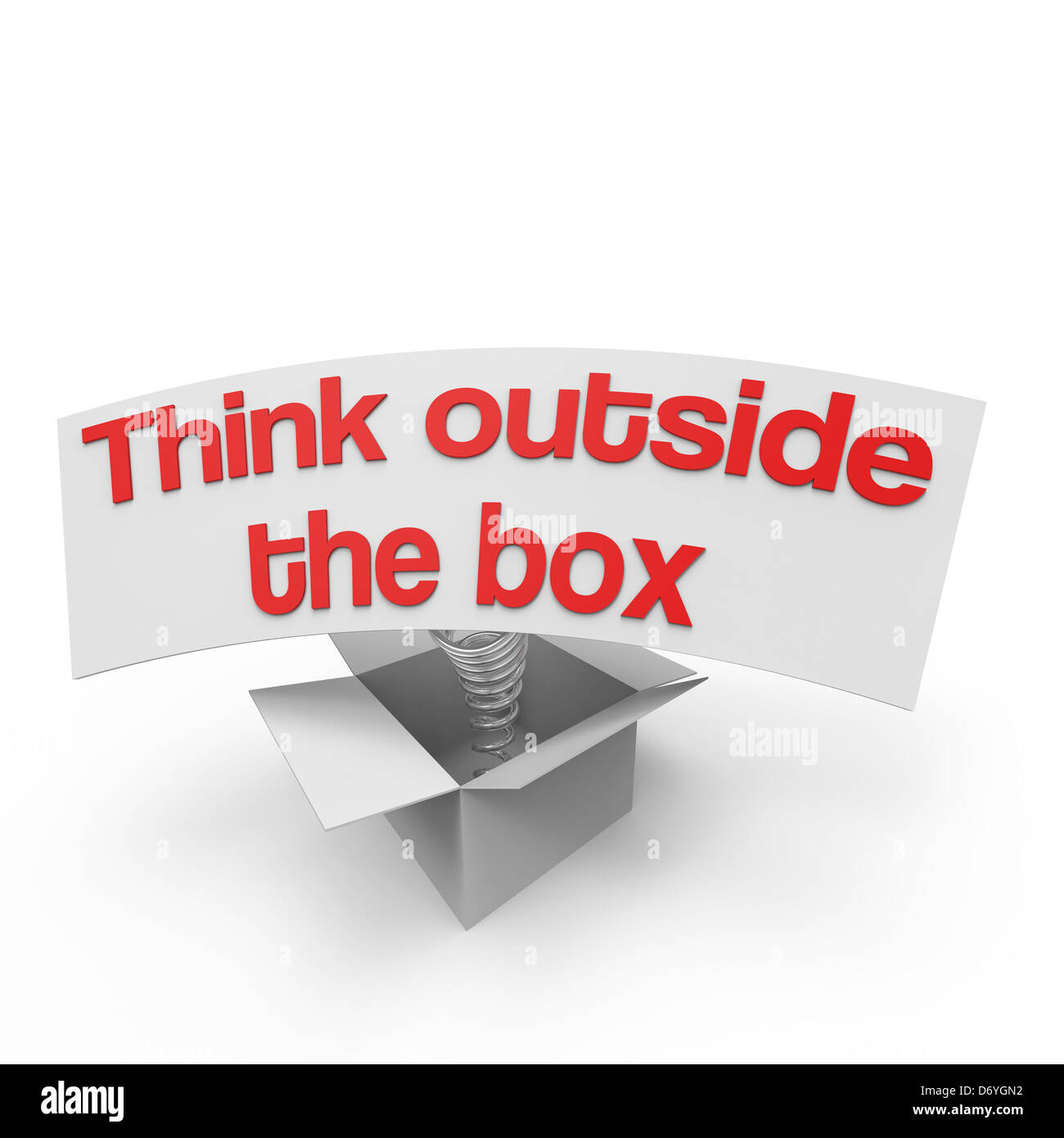 Concept of "think outside the box Stock Photo - Alamy