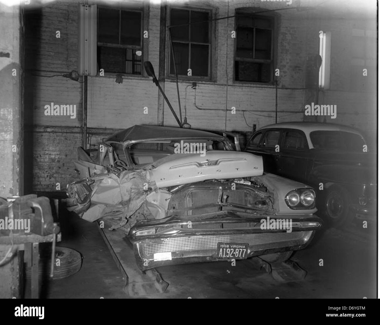 Wrecked car Black and White Stock Photos & Images - Alamy