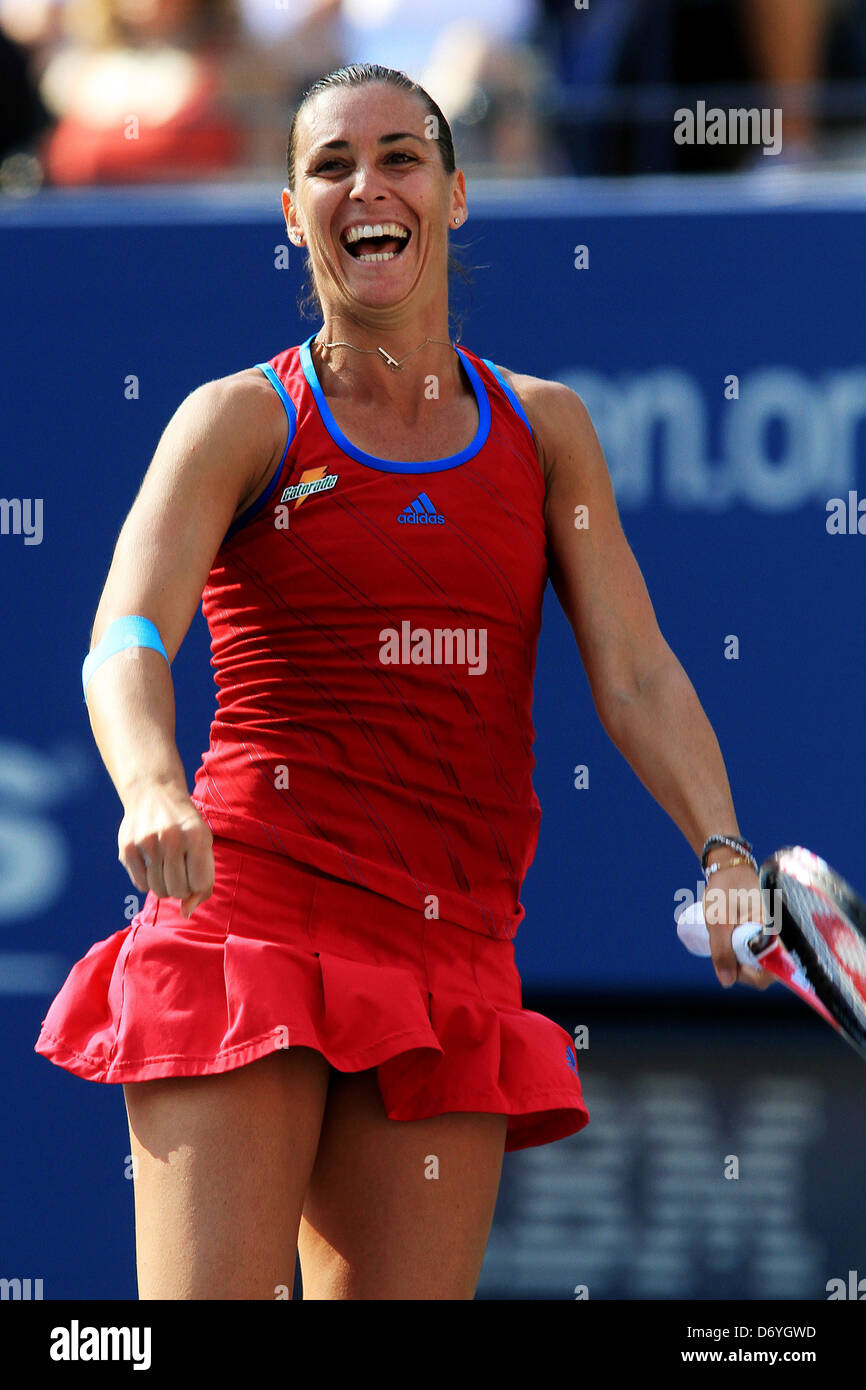 Flavia Pennetta of Italy during her match against Maria Sharapova, RUS ...