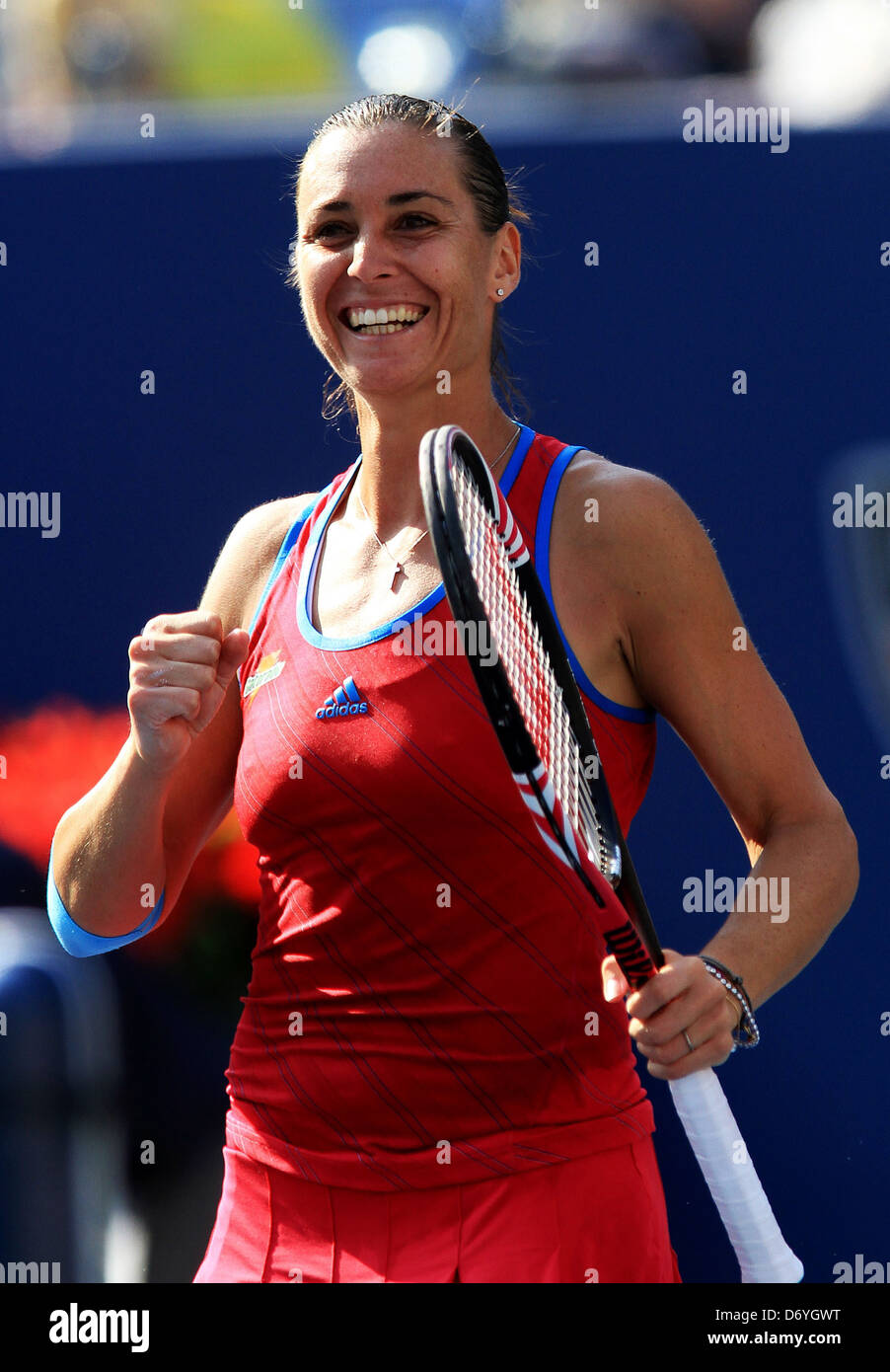 Flavia Pennetta of Italy during her match against Maria Sharapova, RUS ...