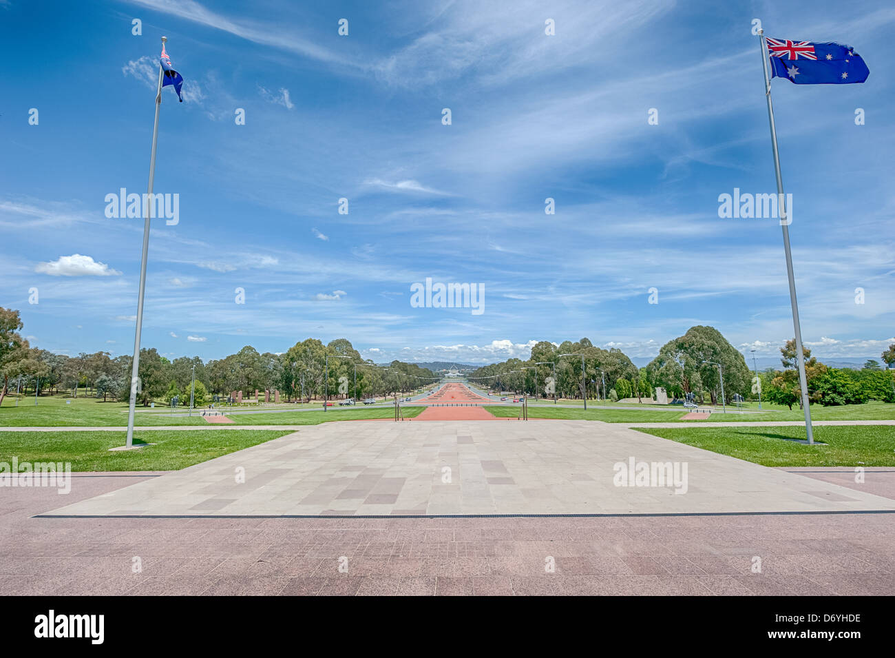 Looking down Anzac Parade Canberra to Capital Hill Canberra from the ...