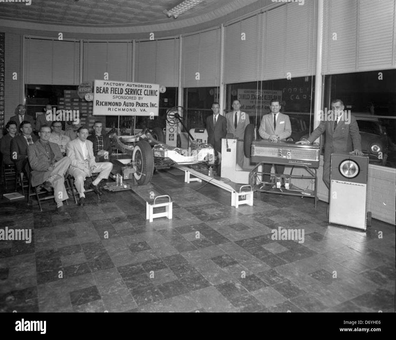 Wheel alignment mechanics, Bear Manufacturing Co. clinic at Richmond ...