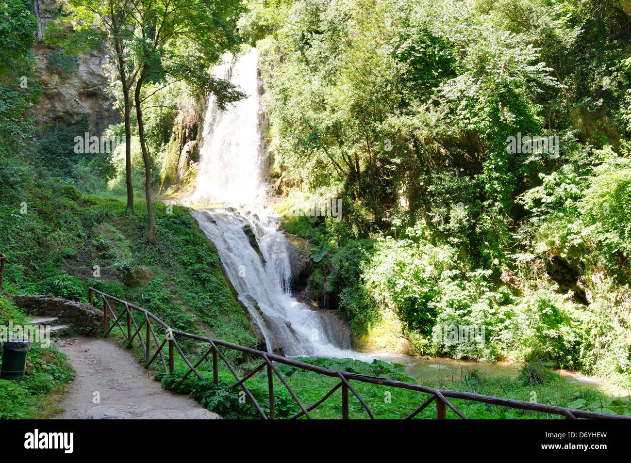 Parco Villa Gregoriana. Tivoli. Italy. View of the serene and green ...