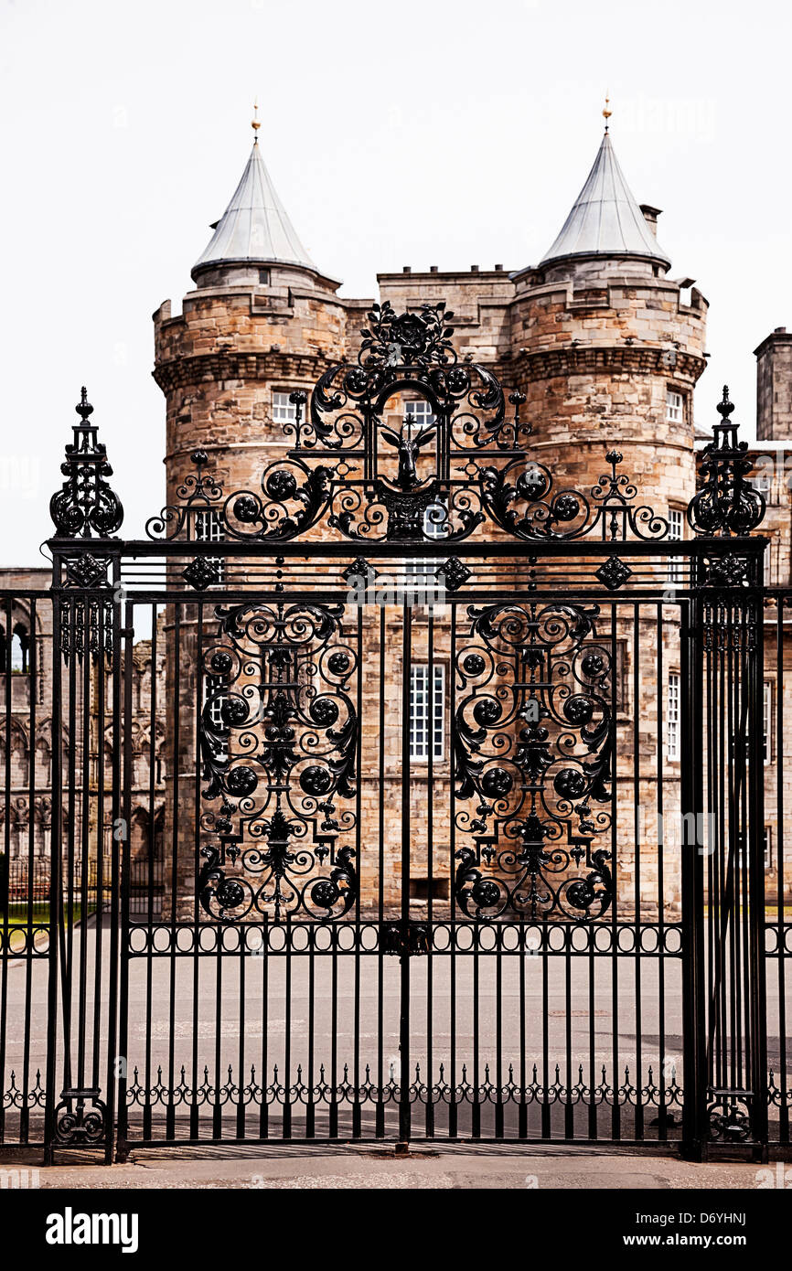 Gated entrance to the Edinburgh Castle, Scotland, United Kingdom Stock ...