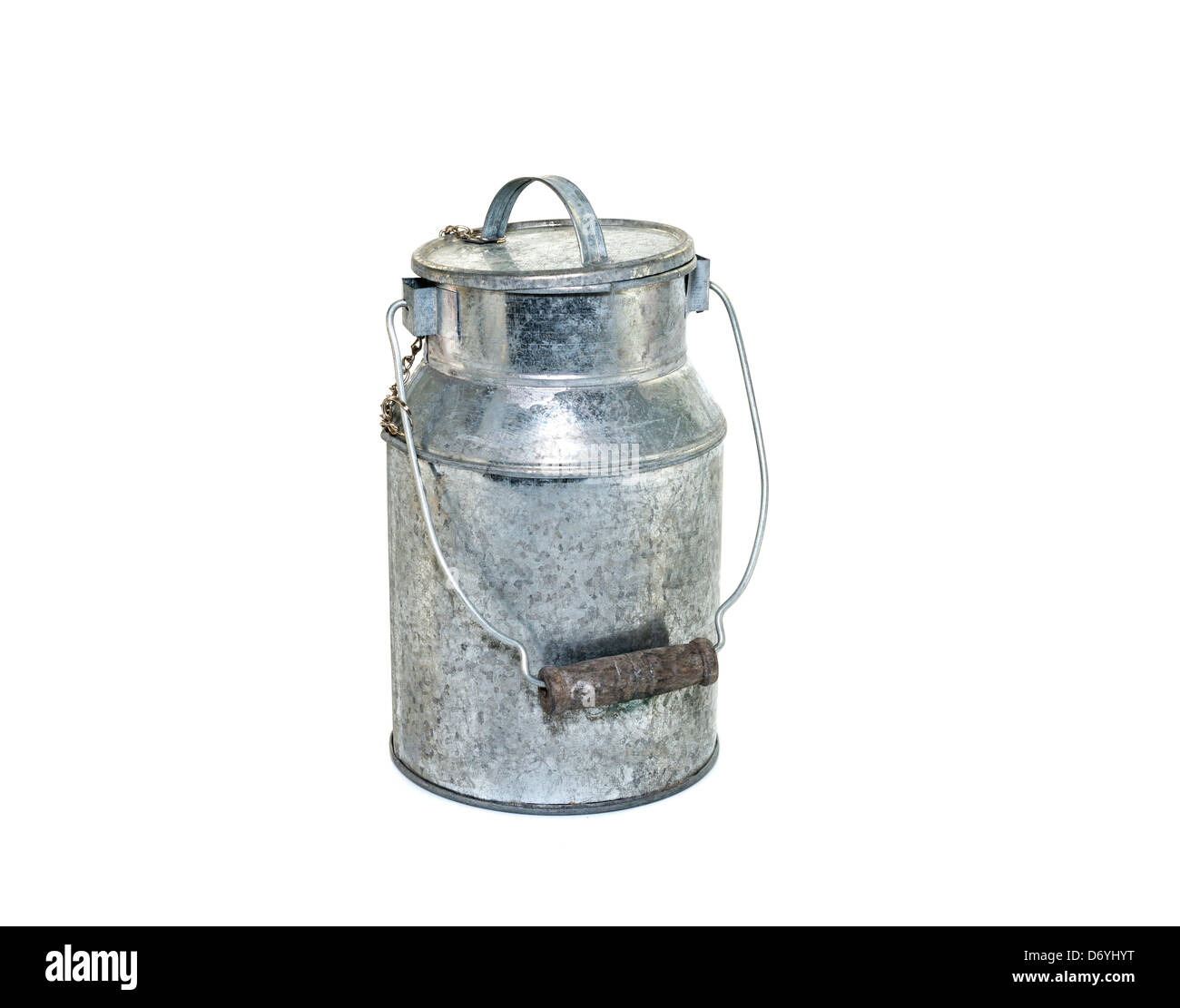 metal can for milk, isolated on white background Stock Photo - Alamy