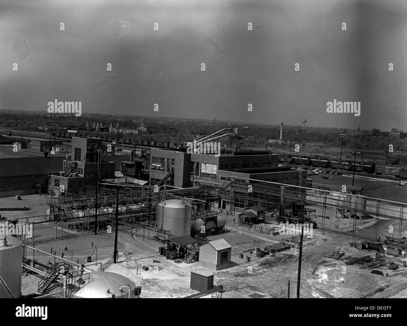 An aerial view of a chemical plant in Hopewell, Virginia, taken by the ...