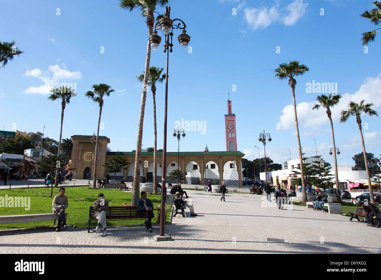 main square Grand Socco in Tangier Stock Photo - Alamy