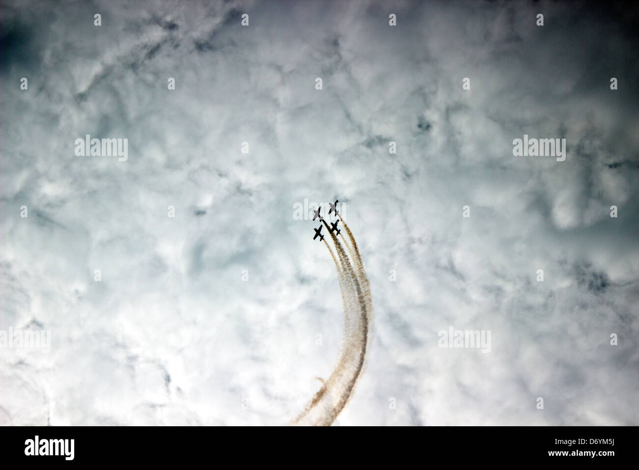 new event image with four team sport airplanes Stock Photo - Alamy