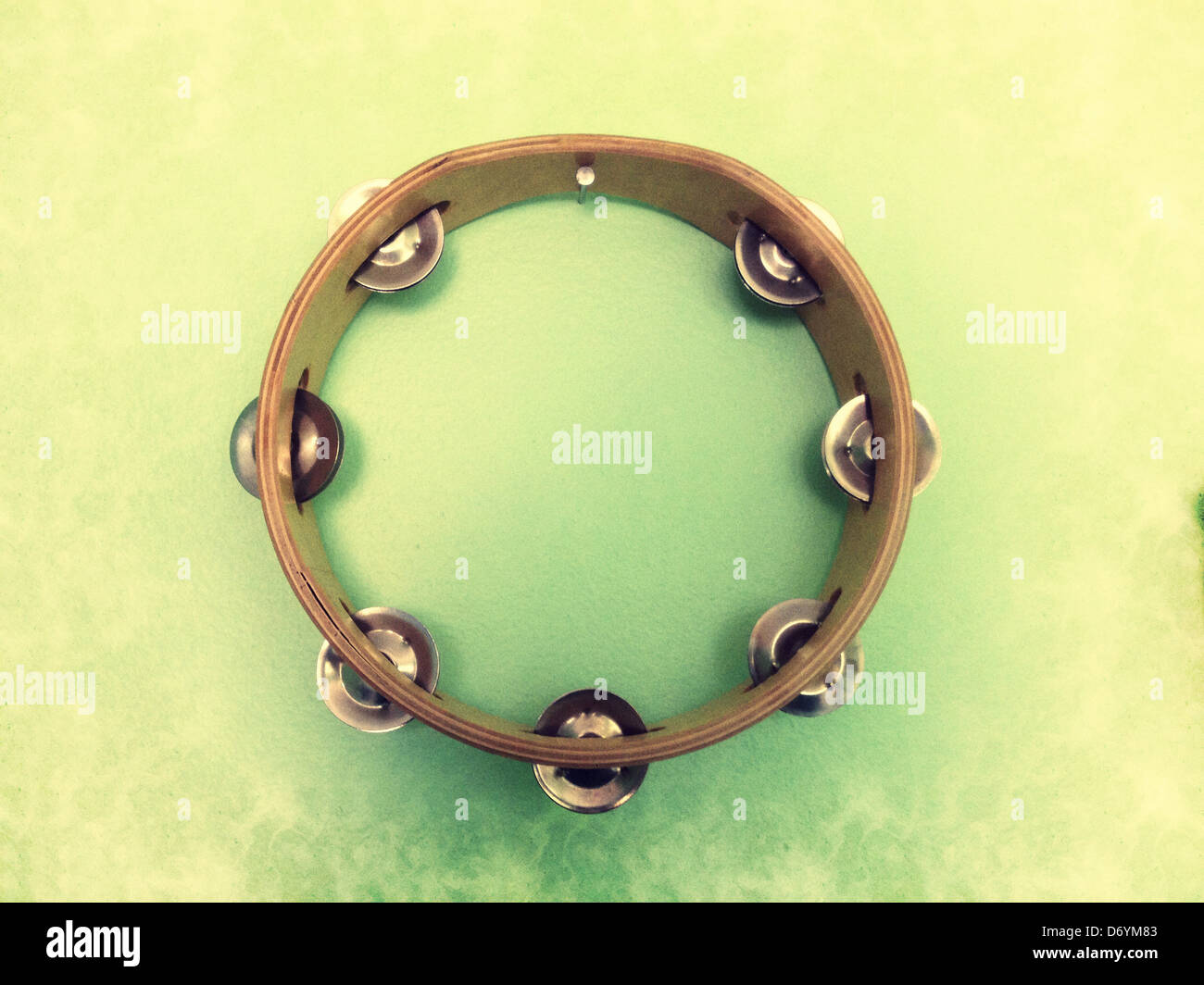 Close up of tambourine Stock Photo - Alamy