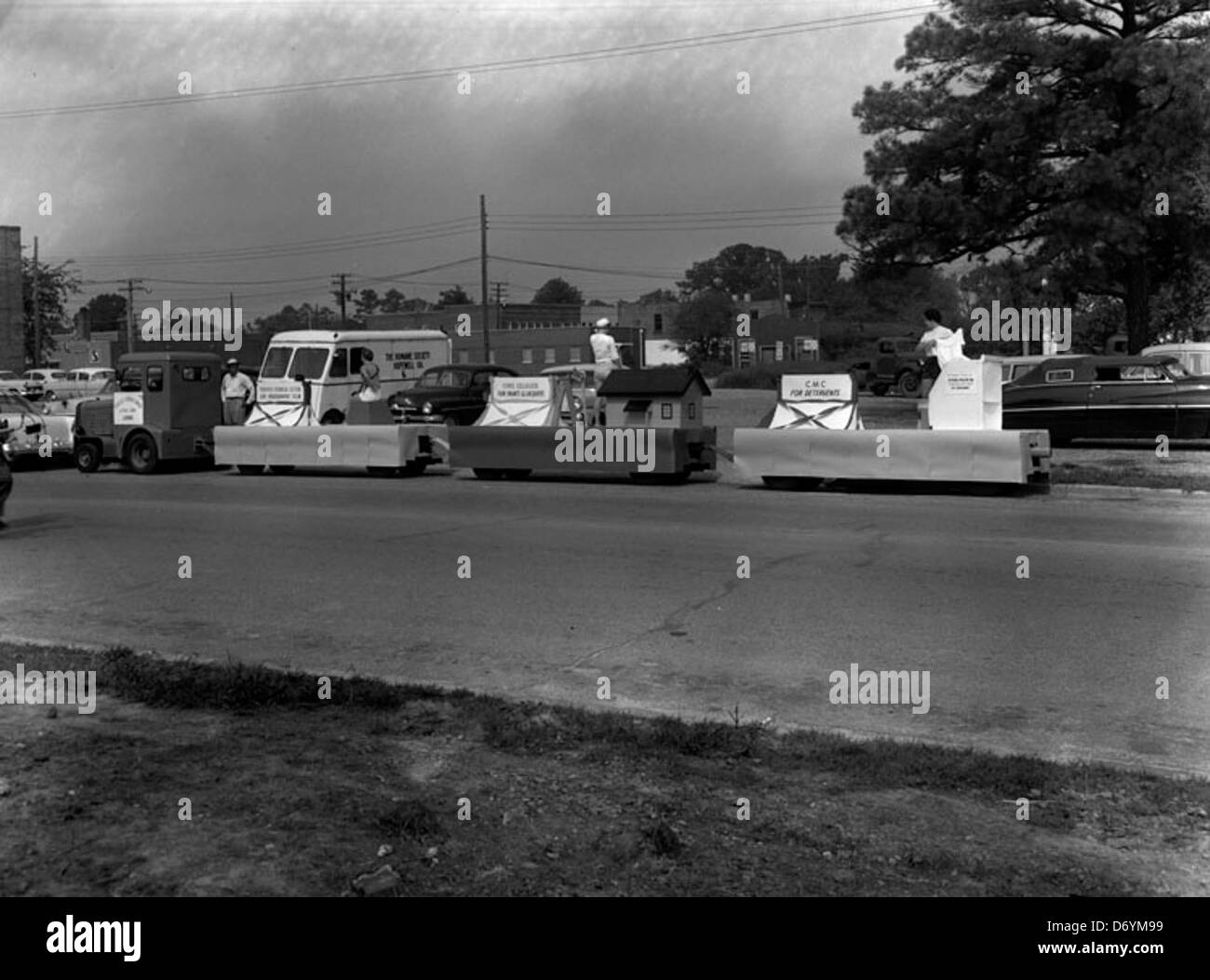 This photograph captures Labor Day floats in Hopewell, Virginia ...
