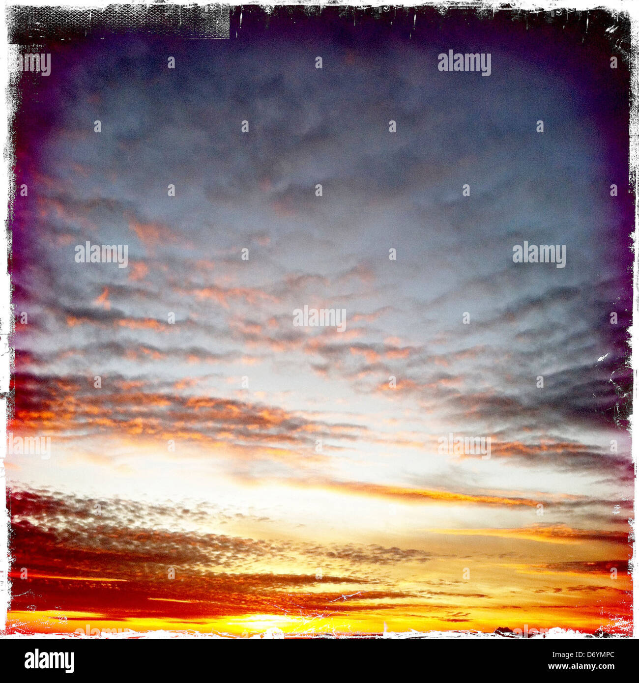 Distressed photograph of dramatic sky Stock Photo - Alamy