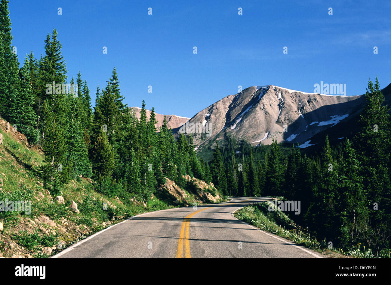Highway passing through mountains, Colorado, USA Stock Photo - Alamy