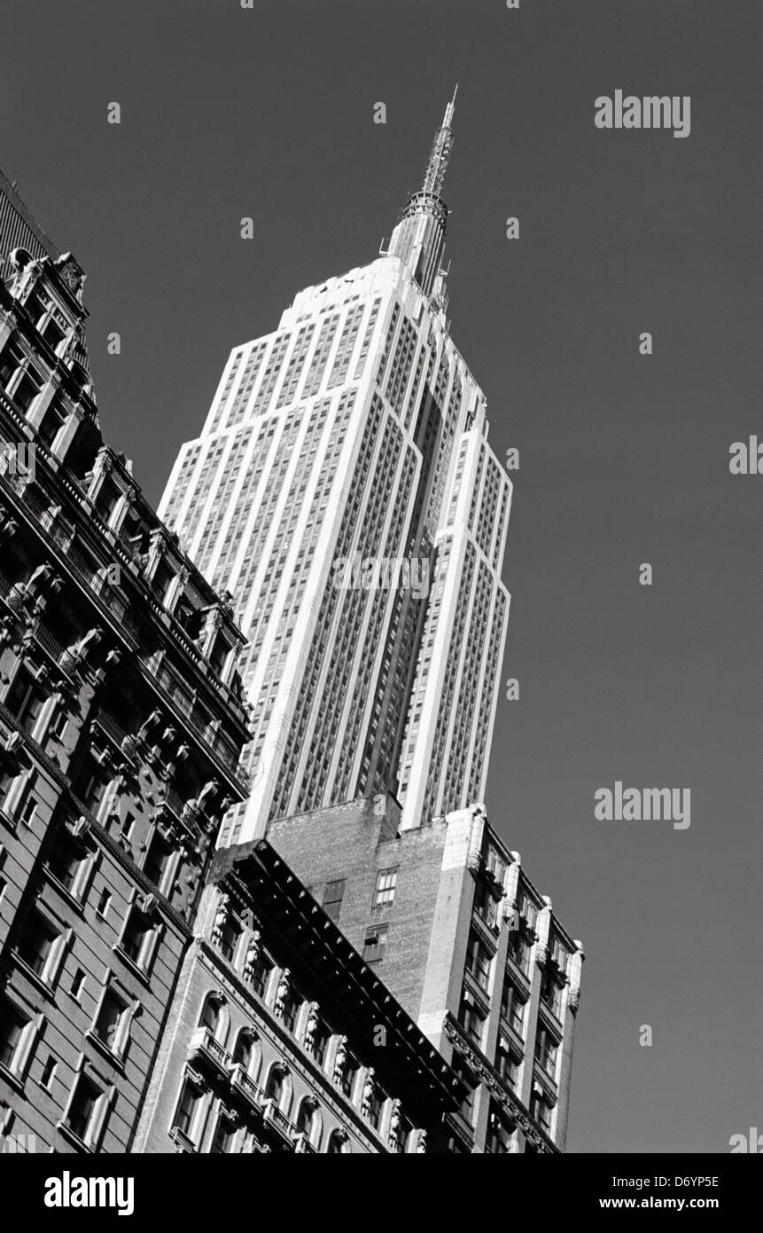 Low angle view of the Empire State Building, Manhattan, New York City ...
