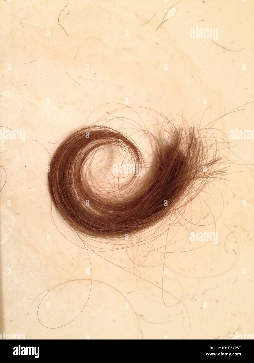 Curled lock of hair Stock Photo - Alamy