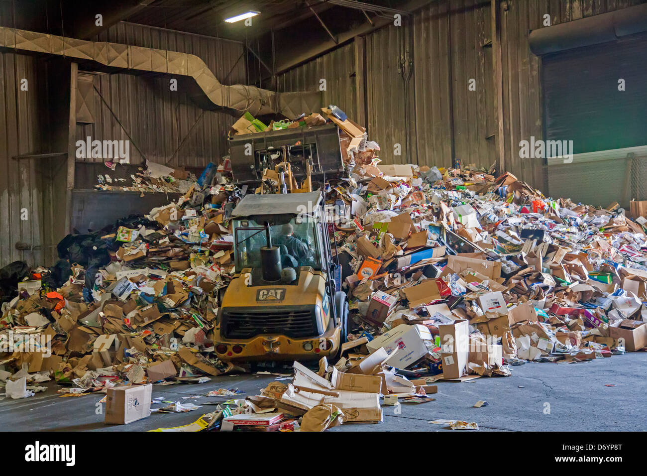 Workers sort materials for recycling Stock Photo - Alamy