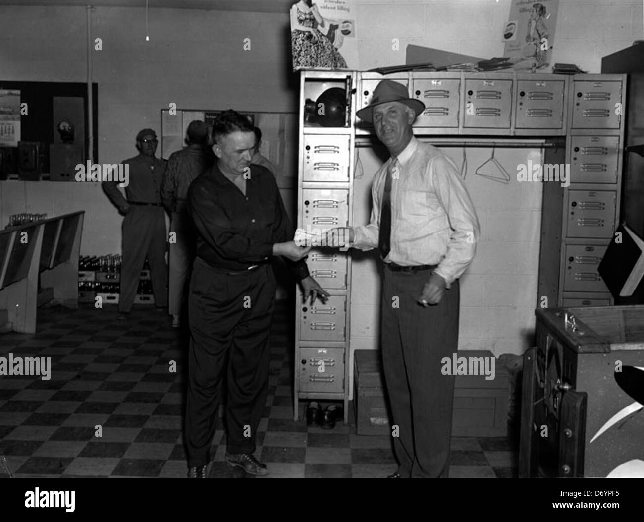 A photograph of telegraphic teams working in Hopewell, Virginia, at a ...